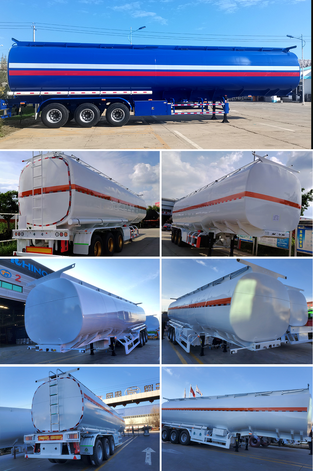 3 Axle New 45000 Liters Fuel Oil Tanker Tank Semi Trailer – tianhongtrailer